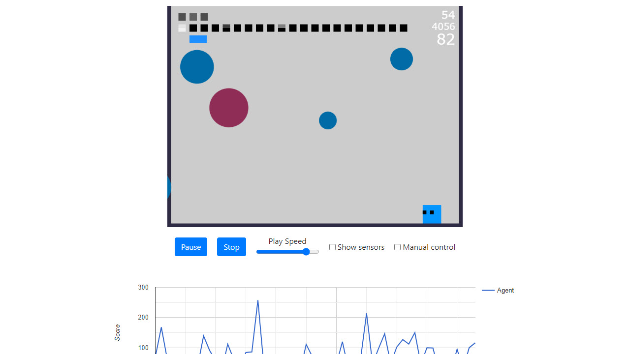 떨어지는 공 피하기 (DQN) - Ai Teading