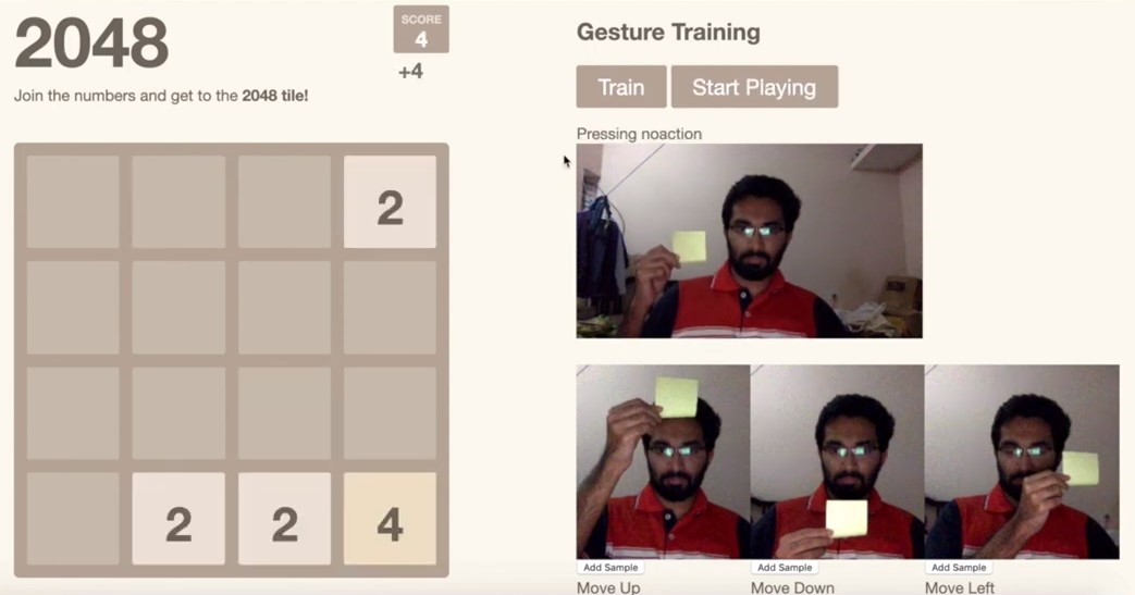 제스처로 컨트롤하는 2048 - Ai Teading